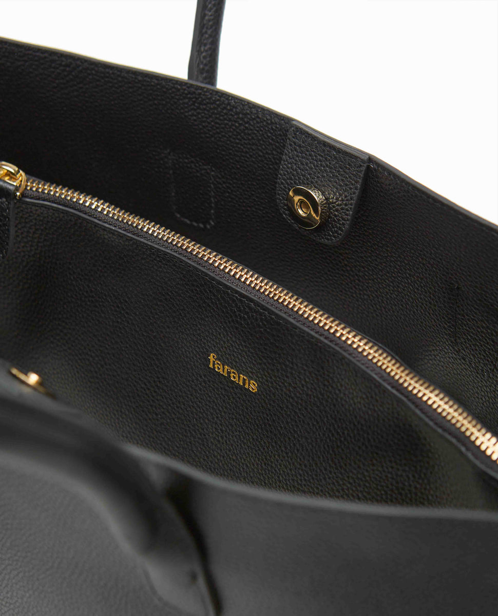 Black Amber Sustainable Leather Tote Bag | Fenella Smith – Fenella Smith London