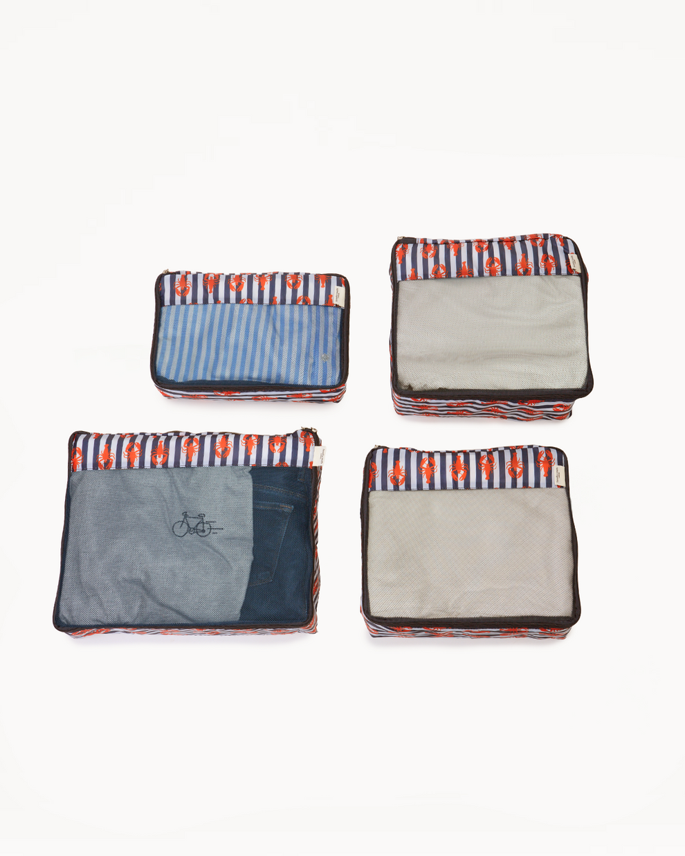 Lobster Stripe Packing Cube Set | Travel Organisers | Fenella Smith ...