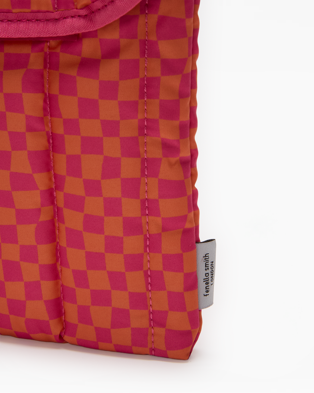Pink and Orange Checker Nylon Laptop Snug | Fenella Smith – Fenella ...