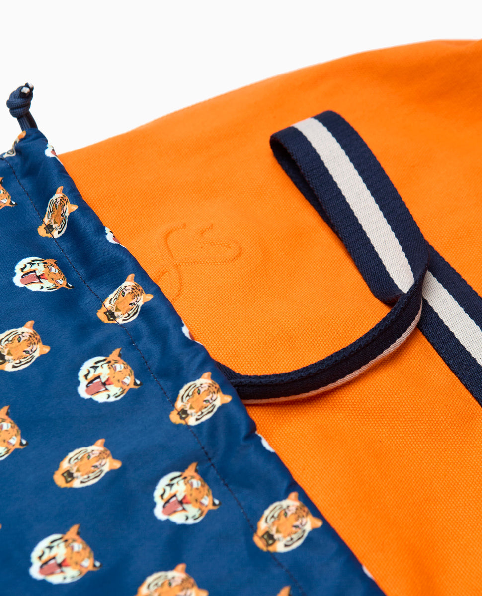 Eco-Friendly Weekender Bag - Orange Recycled Canvas Large Weekender ...